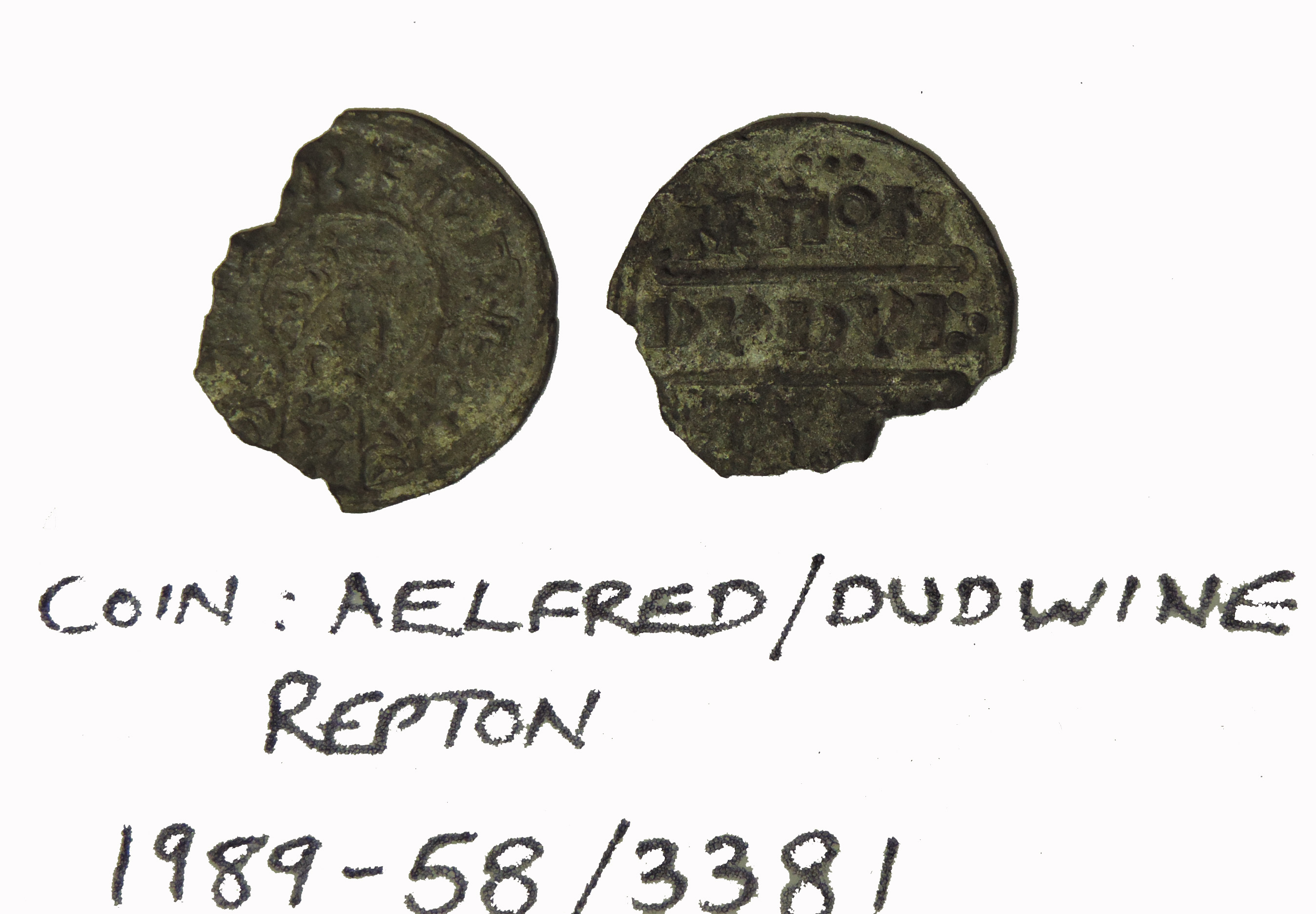 Coin of Alfred the Great (1989-58/3381) · Vikings in the East Midlands