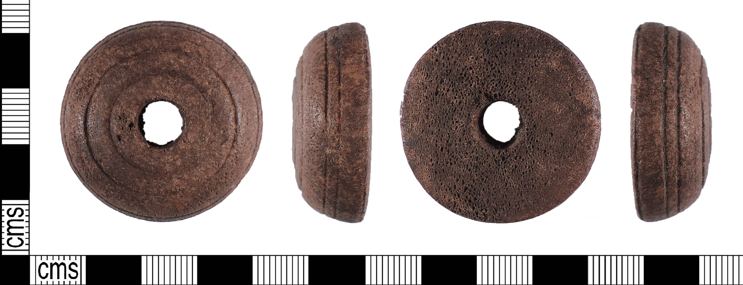 Bone Spindle Whorl (LIN-9D24C2) · Vikings in the East Midlands